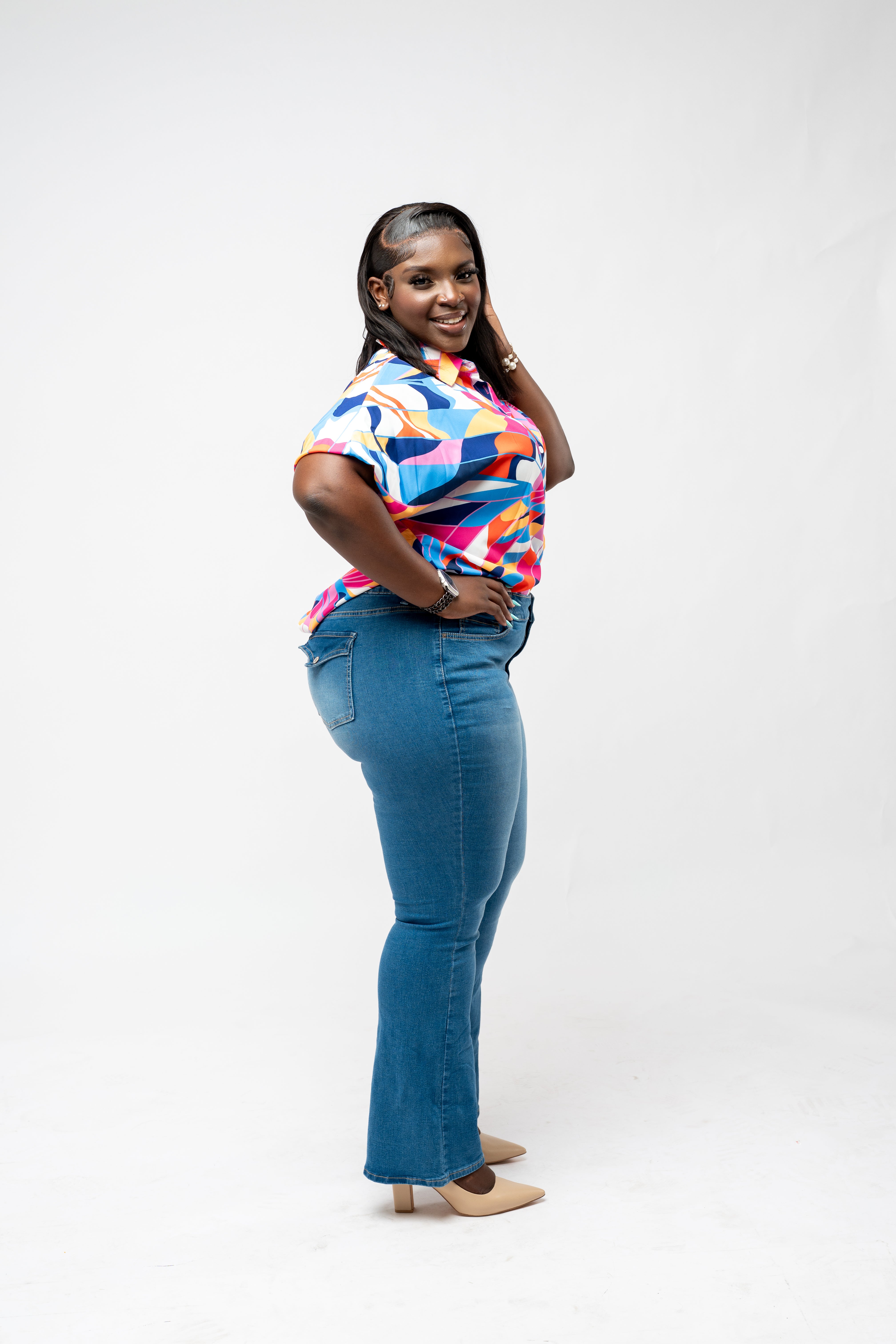 Missy Plus Sustainable High-rise Bootcut Jea – Curvy Definition Plus