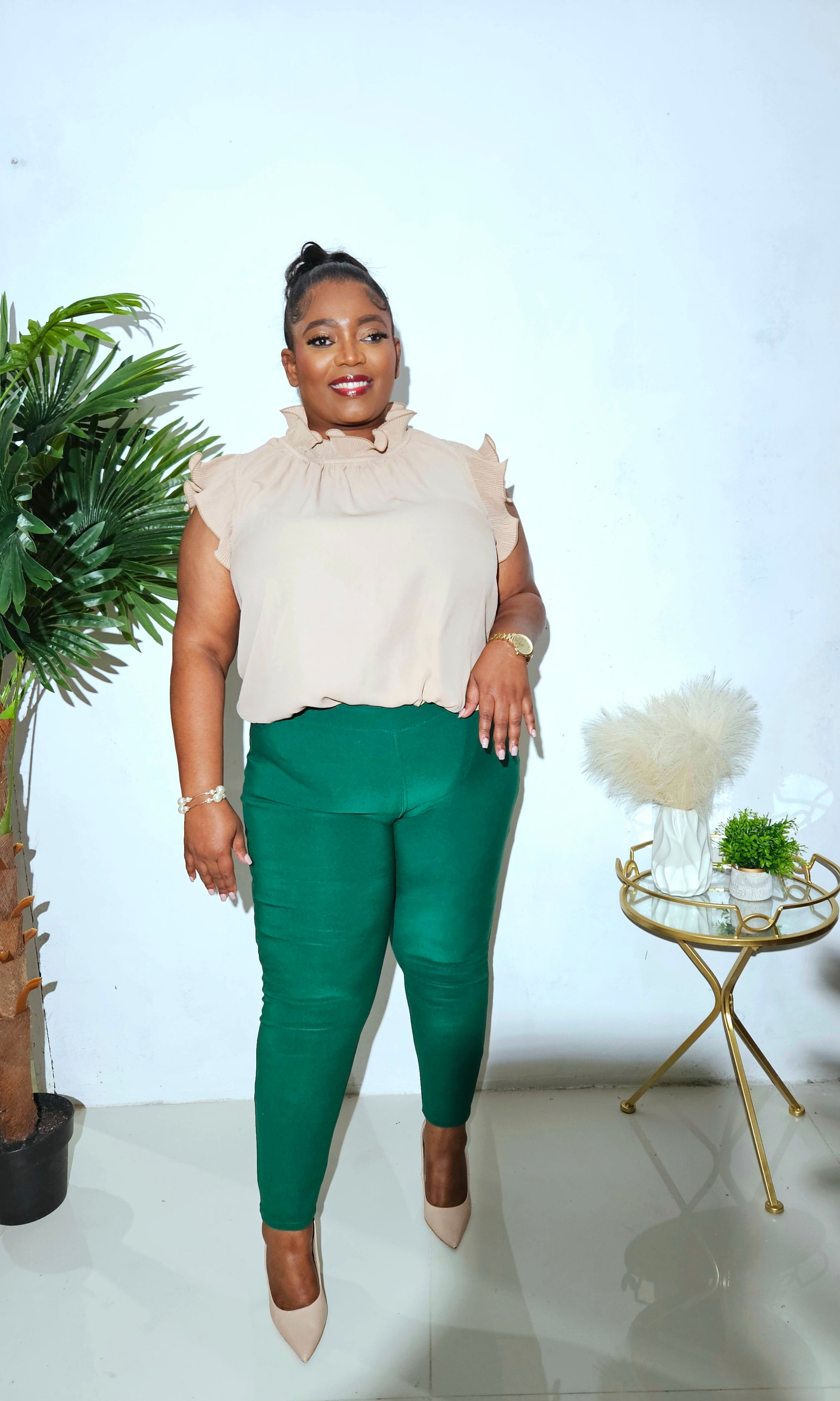 Sculpt Scuba Pants || Emerald – Curvy Definition Plus